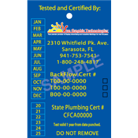 Backflow and Fire Inspection Tags