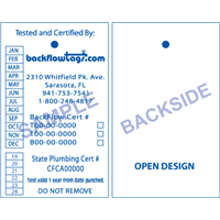 Backflow and Fire Inspection Tags